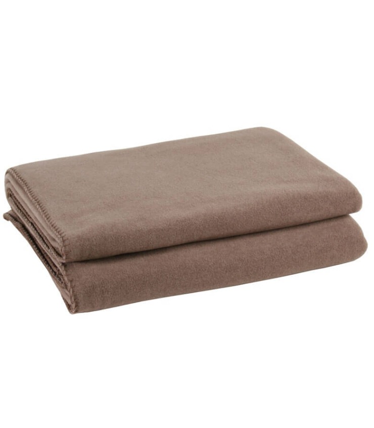 Plaid Polaire Marron glacé - Tissé en Italie - pour Plaid Addict