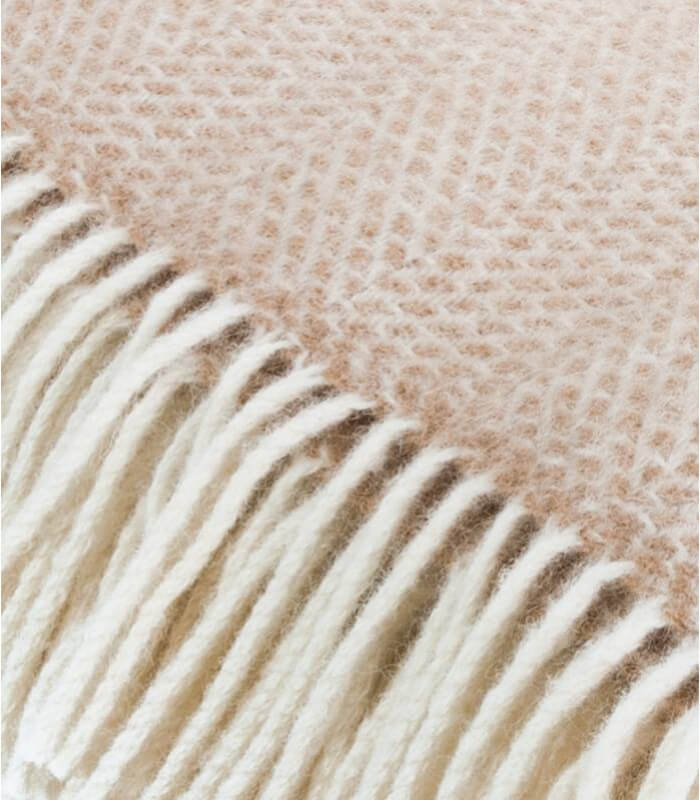 Plaid laine beehive beige : Plaid Addict, vente en ligne de Plaids pure ...