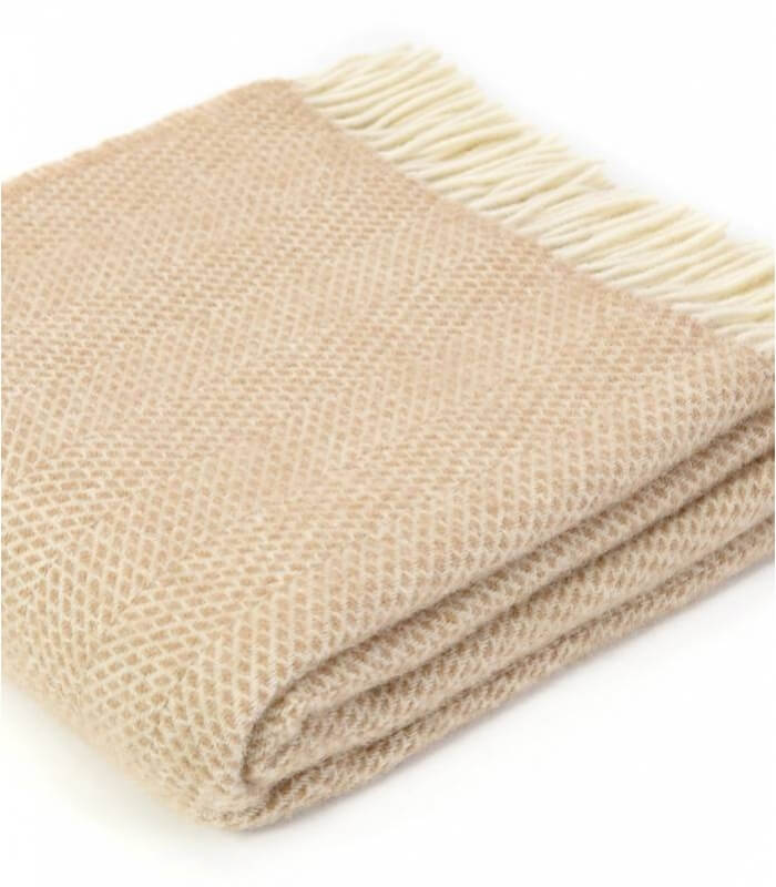 Plaid laine beehive beige : Plaid Addict, vente en ligne de Plaids pure ...