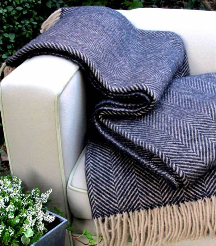 Plaid laine chevrons vintage : Plaid Addict, vente en ligne de Plaids ...