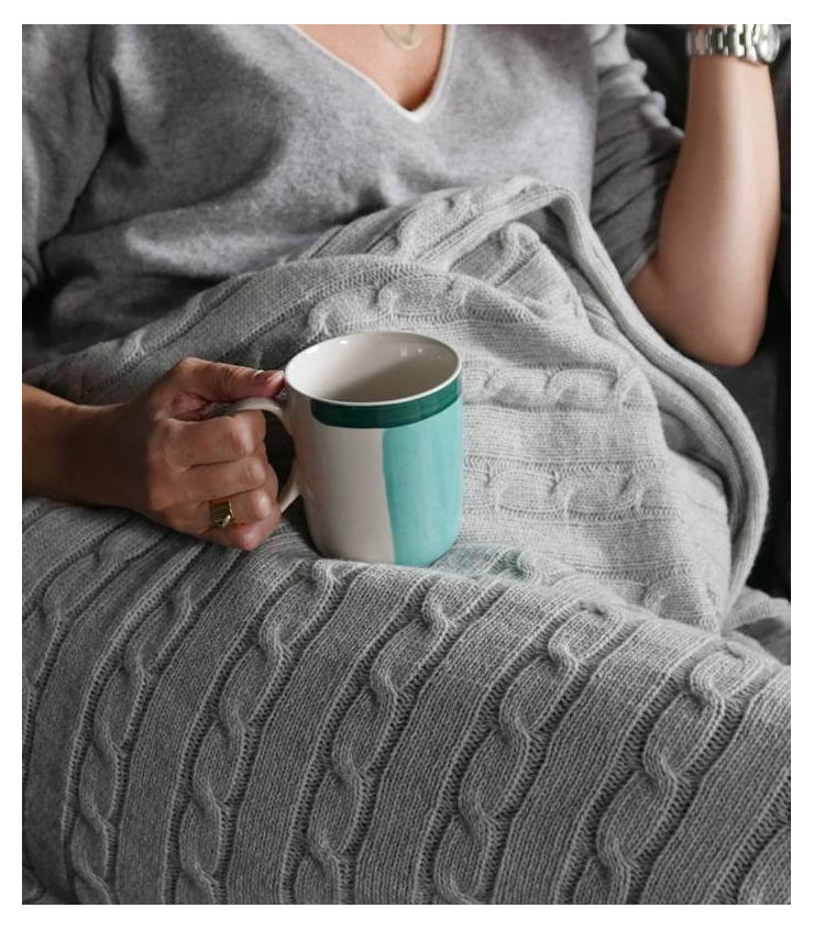 Plaid Laine Gris - Elégant et ultra confortable I Plaid Addict