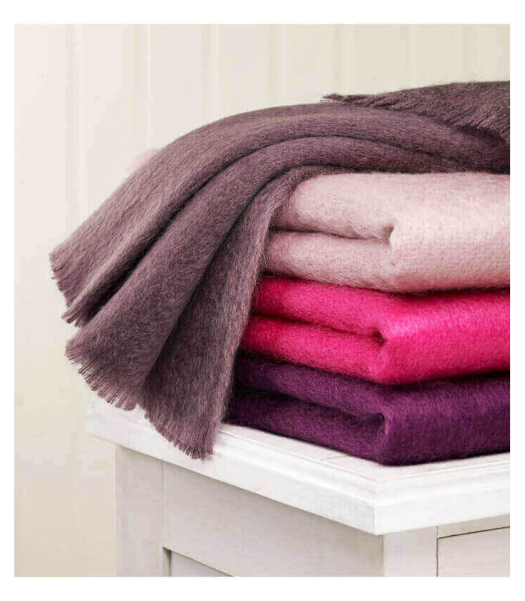 Plaid Mohair Violet Luxe 140 X 180 cm