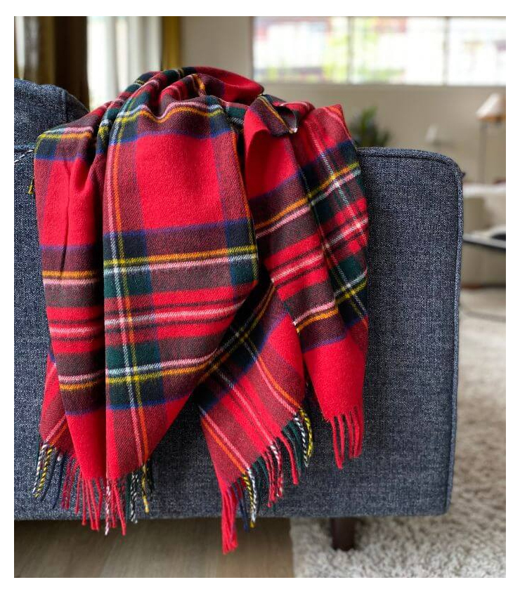 Plaid Écossais Rouge Royal Stewart 140 X 185cm