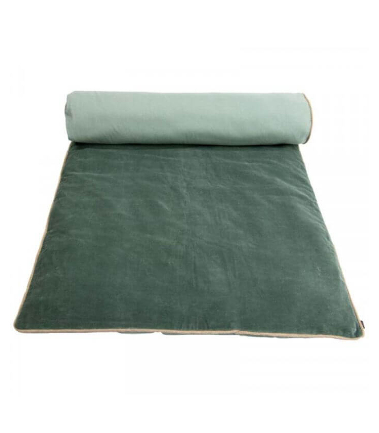 Edredon Bout de Lit Velours Celadon 85X200cm
