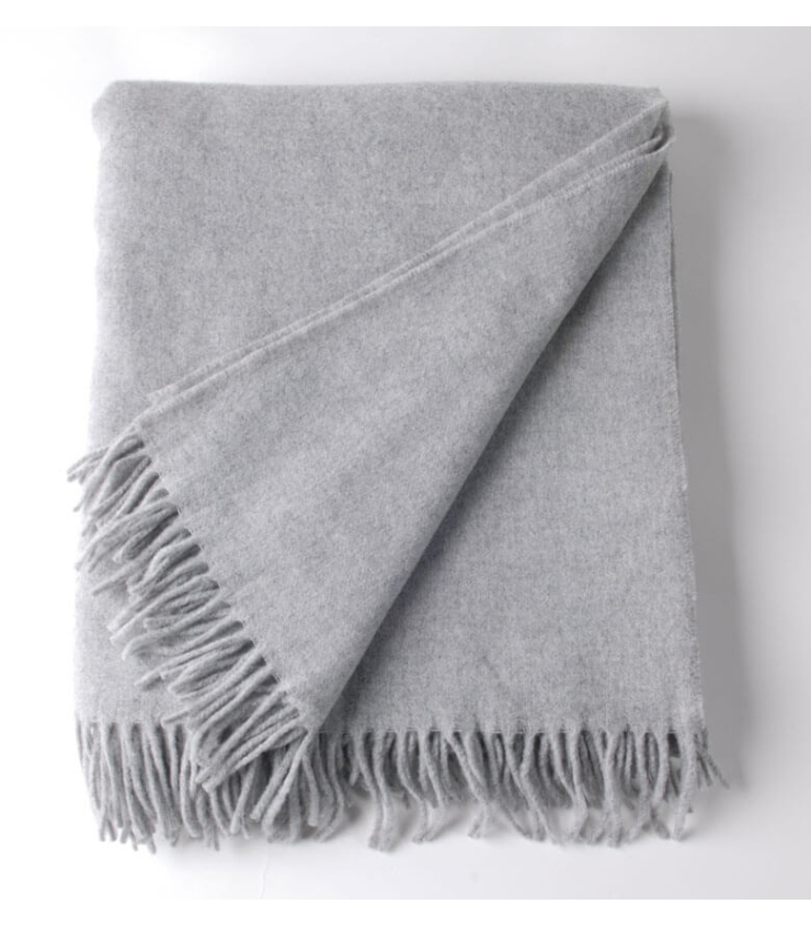 Plaid Laine Gris clair Must Have