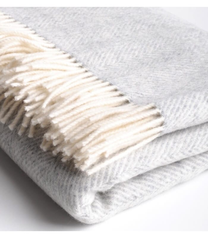 Plaid mérinos chevrons gris : Plaid Addict, vente en ligne de Plaids b ...