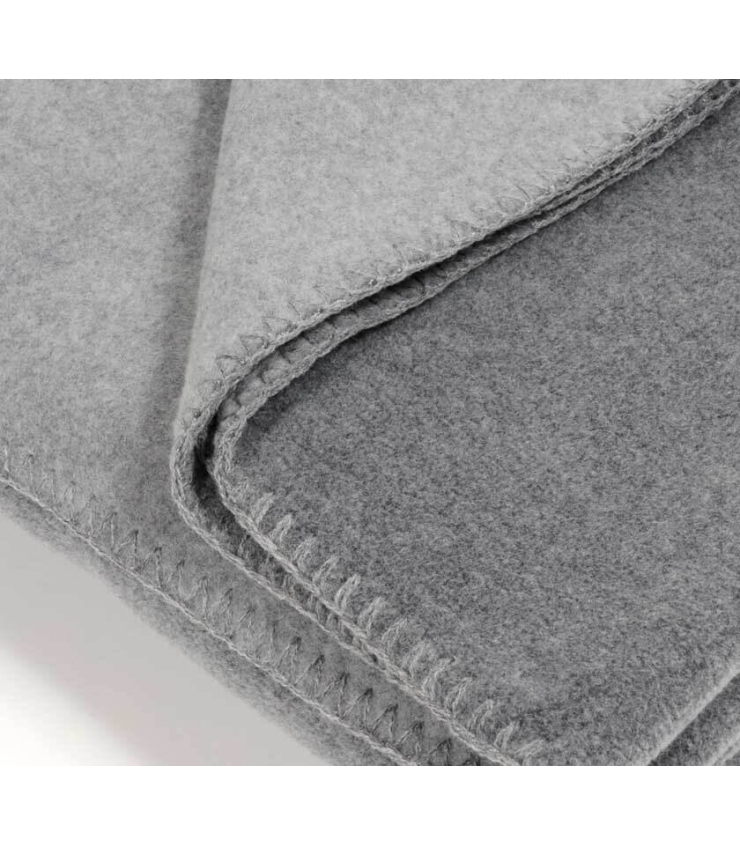 Plaid Polaire Gris - Tissé en Italie - pour Plaid Addict